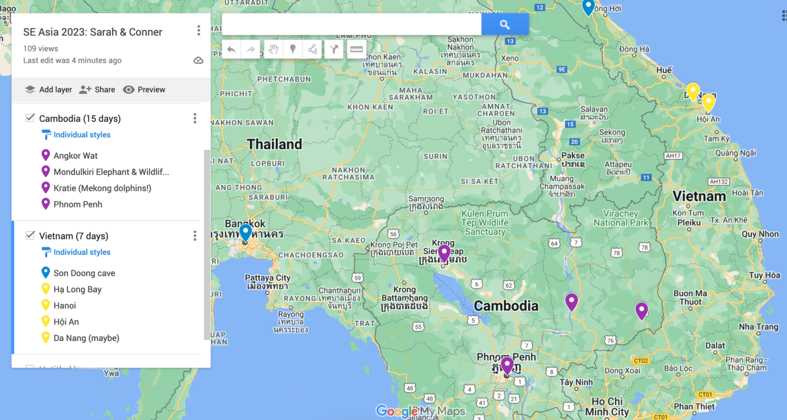 How to make a trip itinerary using Google My Maps (BEST FREE travel ...